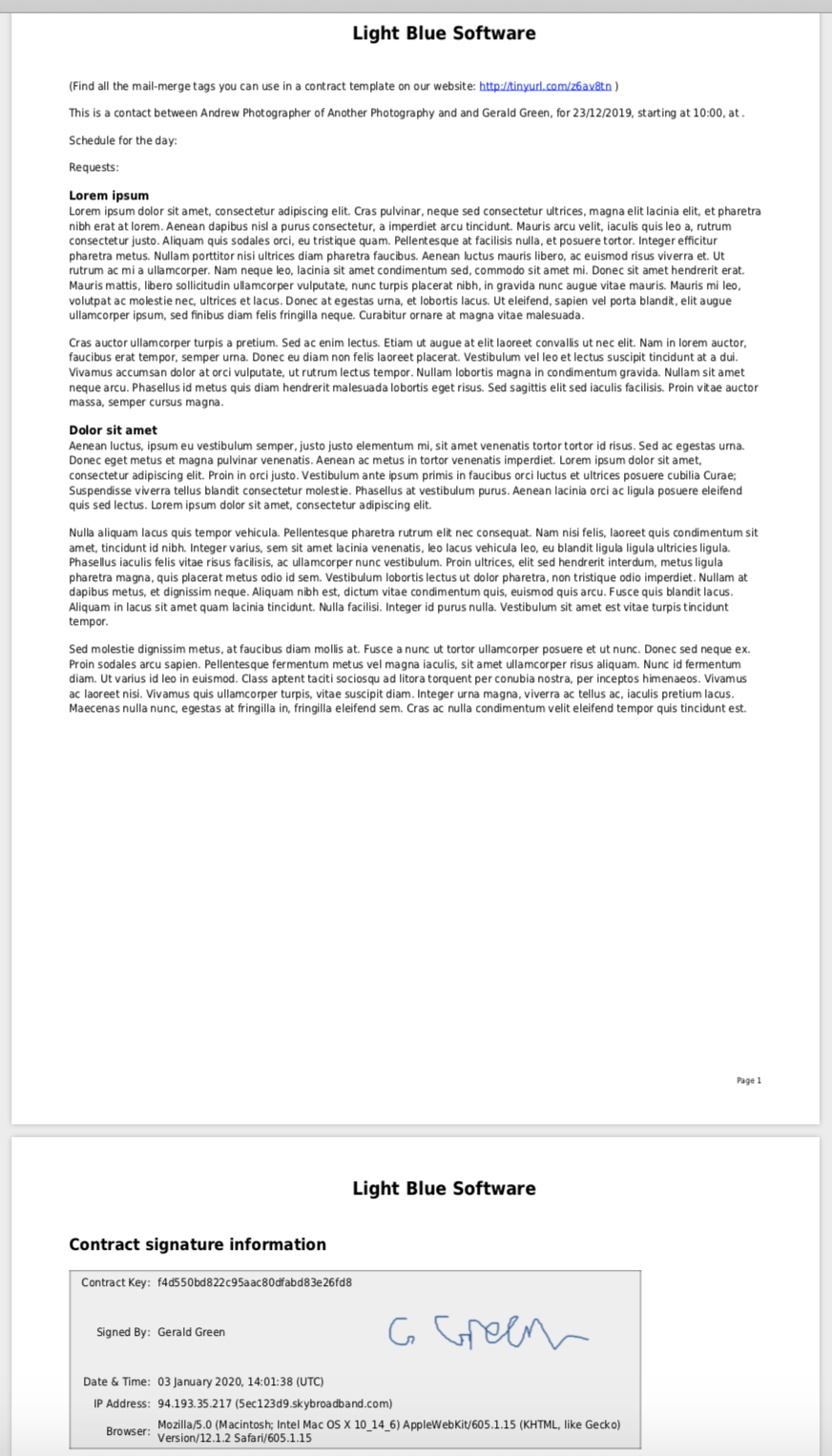Light Blue’s powerful online contracts – Light Blue
