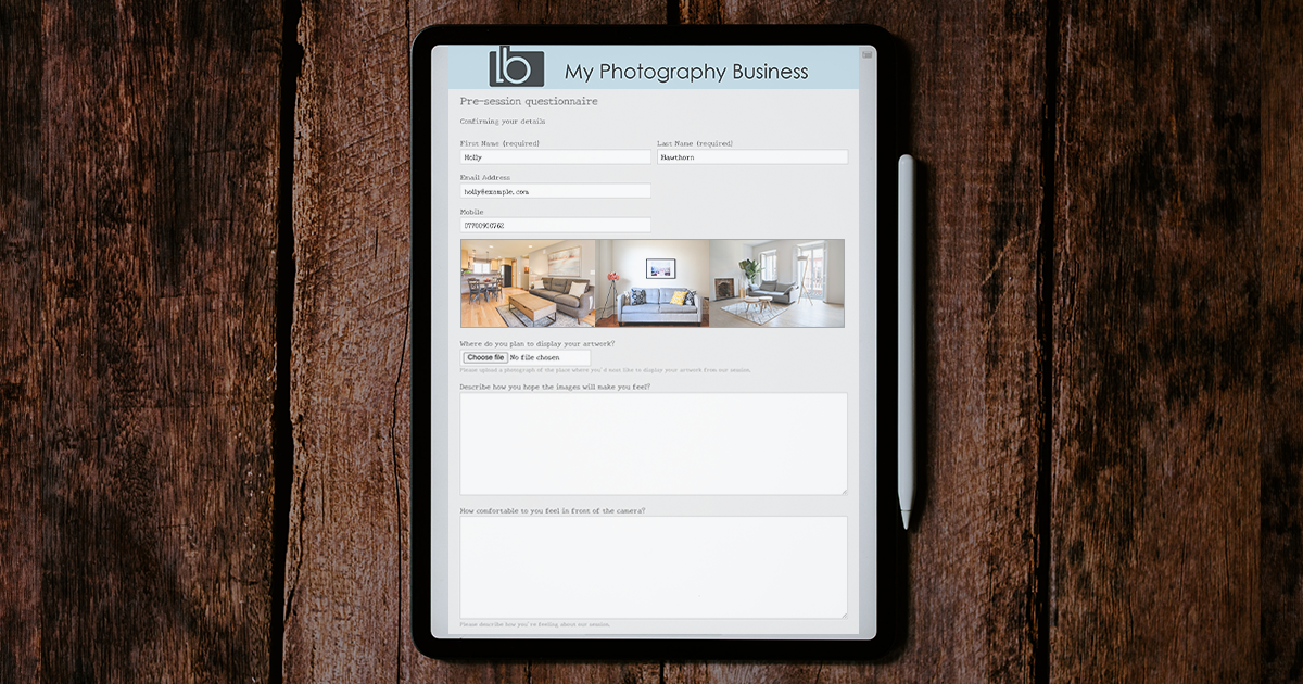 A Guide to Questionnaire Templates for Photographers – Light Blue