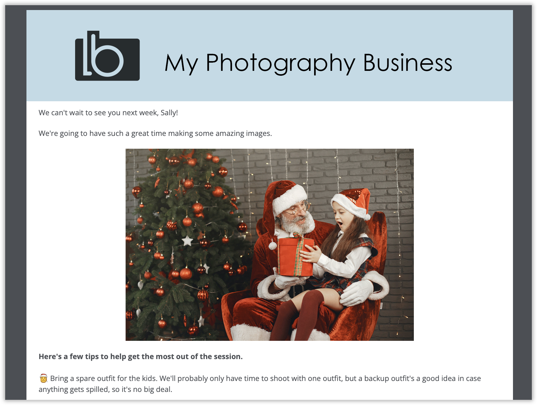 How to run a successful Christmas mini-session campaign – Light Blue