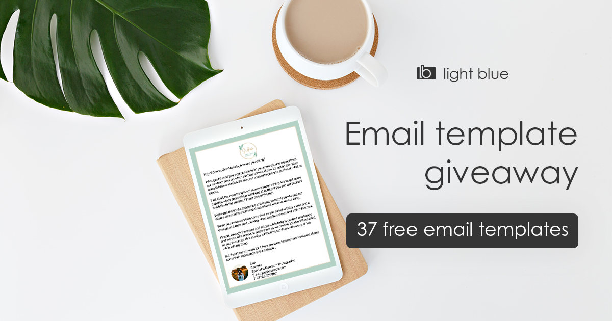 Ten essential email templates for photographers – Light Blue