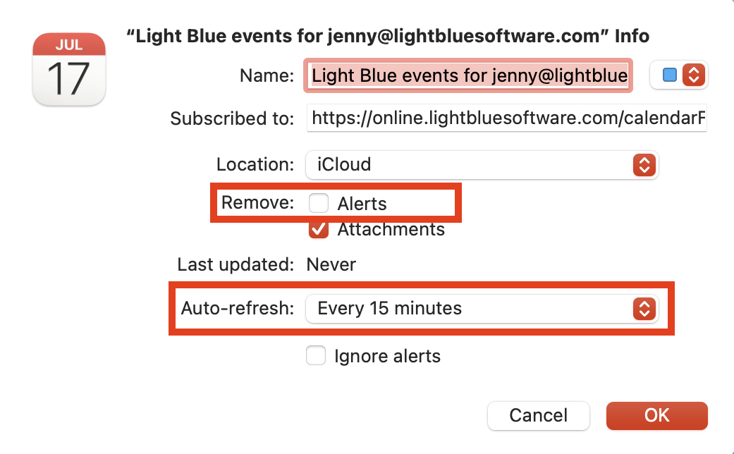 🎥 Using calendar feed URLs to add Light Blue events to other calendar ...