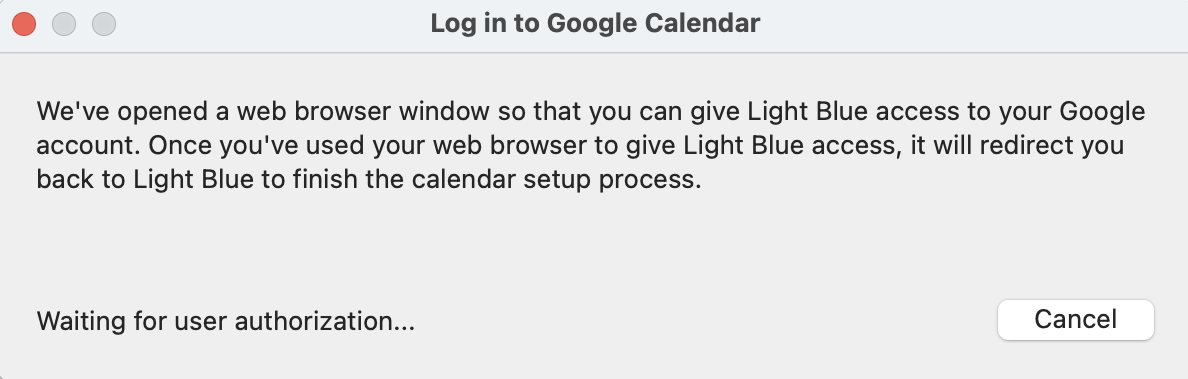 Linking a Google account to Light Blue – Light Blue