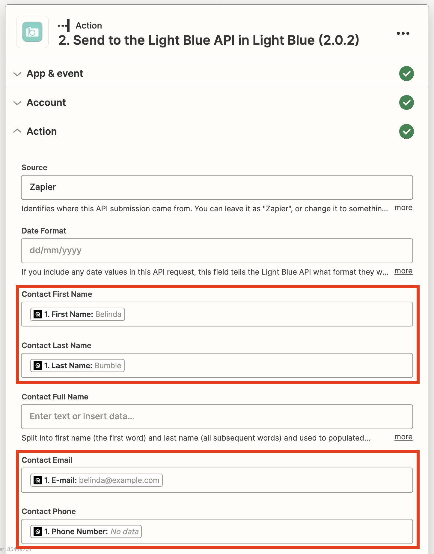 Zapier: integrating Acuity with Light Blue – Light Blue