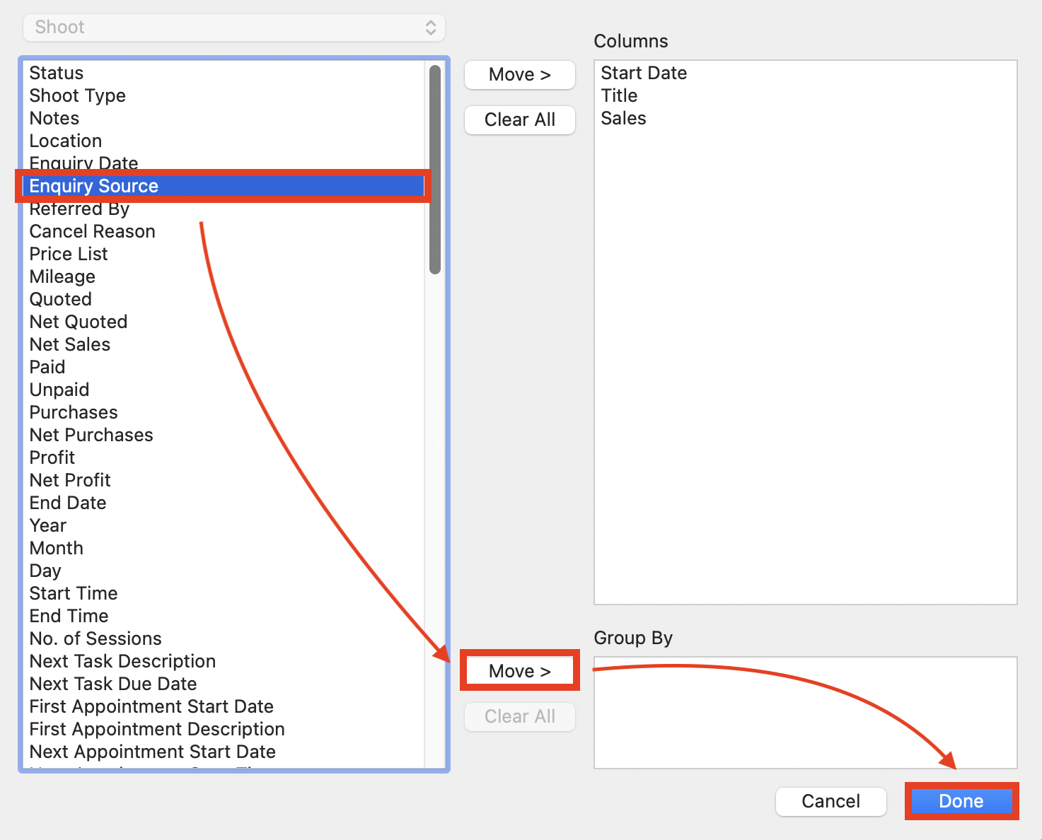 Analysing Records using the List View – LightBlue