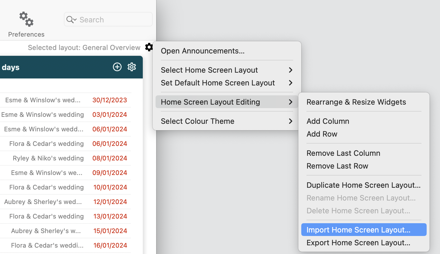 Wedding enquiry management – Light Blue