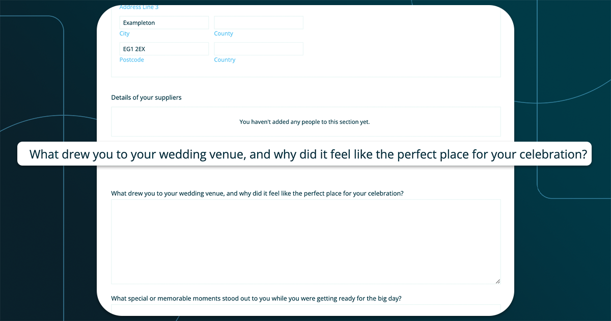 Make Blogging Weddings Easier with Post-Wedding Questionnaires – Light Blue